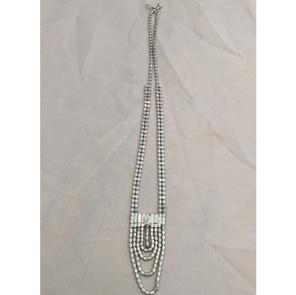 Hobe | Jewelry | Vintage Hobe Silver Rhinestone Dangle Necklace | Poshmark